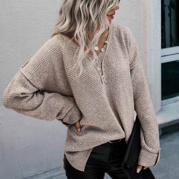 BellanBlue | Sweaters | 38 Cozy V Neck Oversized Knit Sweater Top ...